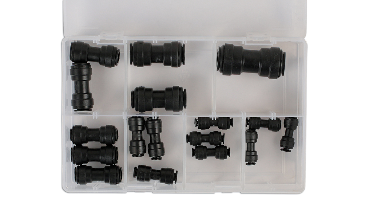 Műanyag levegő-gyorscsatlakozó készlet - 17 részes (CON-31897) - Puma Tools