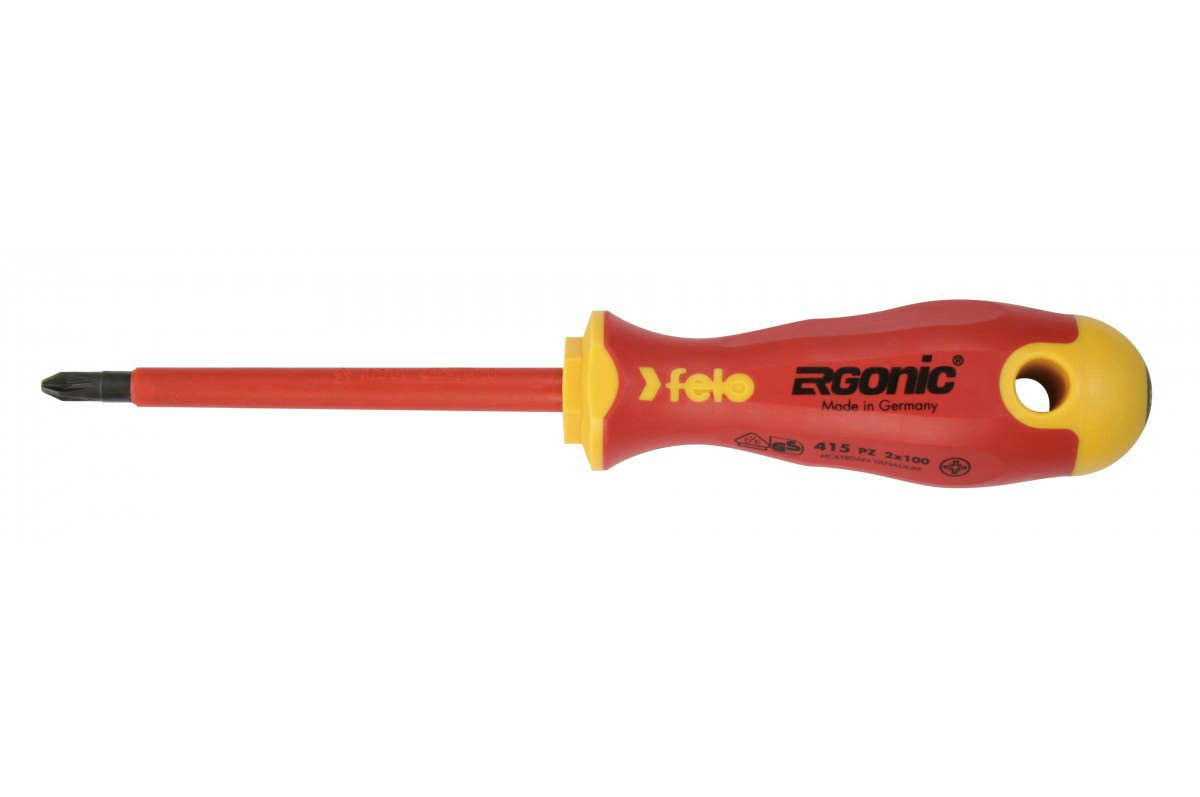 Csavarhúzó Ergonic VDE 1000 V szigetelt PZ2x100 mm - Felo (41520390 ...