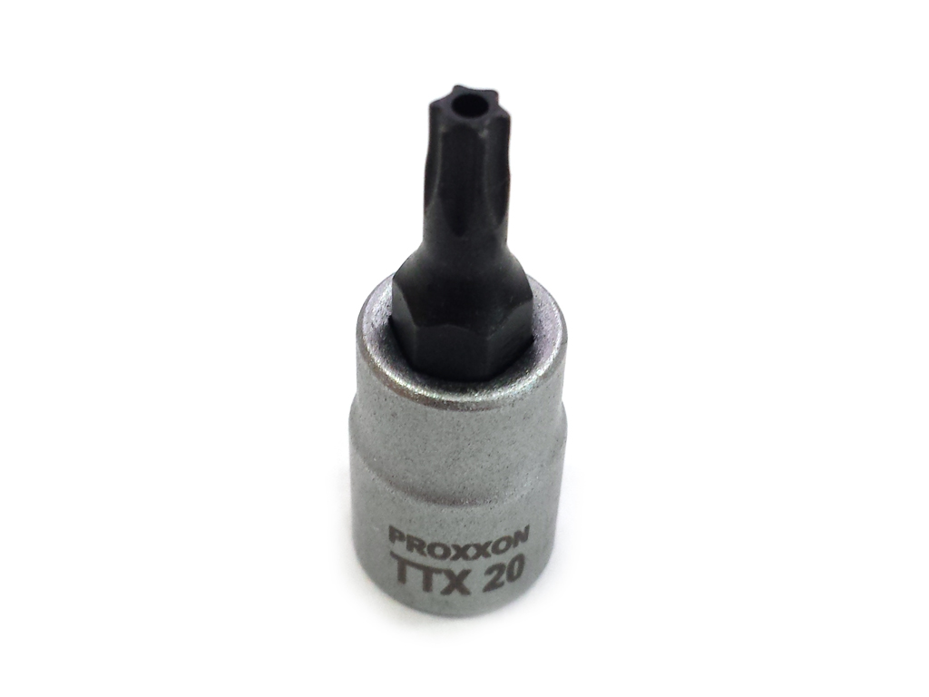 Rátűzőkulcs - crowa+bit 1/4" torx, furatos T20 Proxxon (23.758) - Puma Tools
