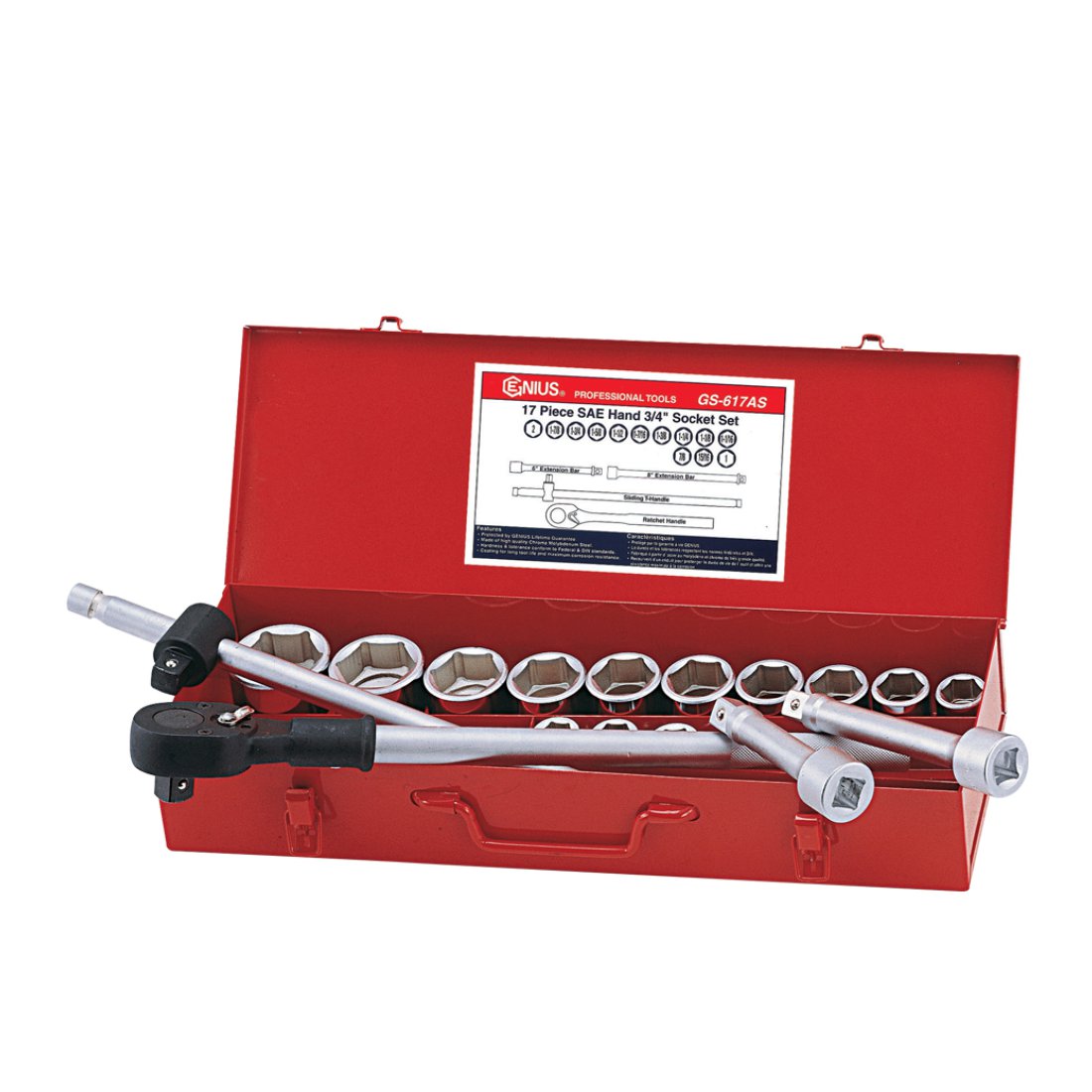 Dugókulcs készlet 3/4" 6 lap 21-50 mm 17 db-os (GS-617M) - Puma Tools