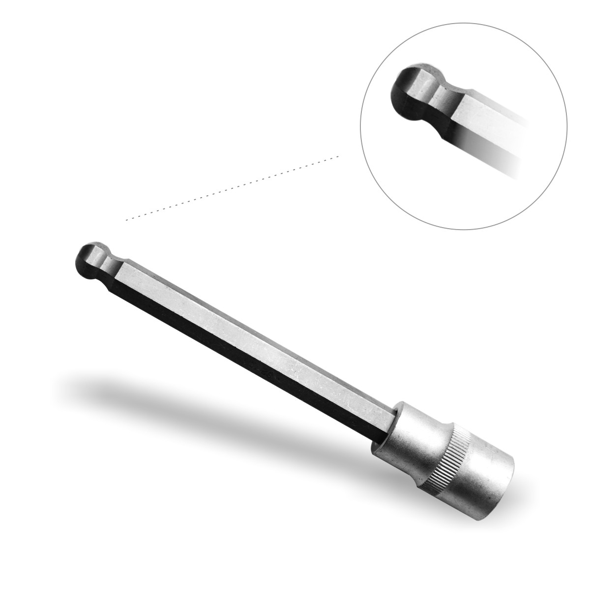 Rátűzőkulcs - crowa+bit 1/2" imbusz 10 mm x 140 mm hosszú gömbvégű (9 ...