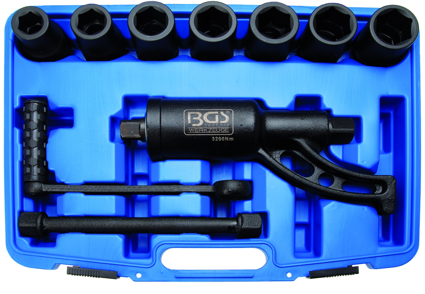 Nyomatéksokszorozó készletben 3200 Nm + 7 db 1" dugókulcs BGS (9-1230 ...