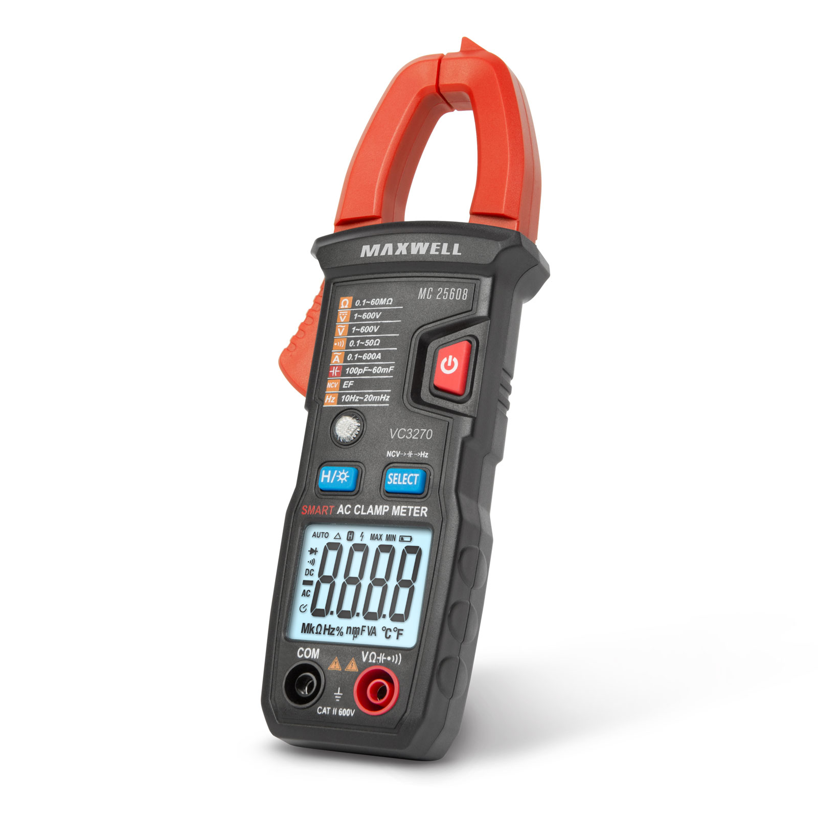 Multimeter, lakatfogós AC/DC 600V / 600A - Maxwell (PT-25608) - Puma Tools