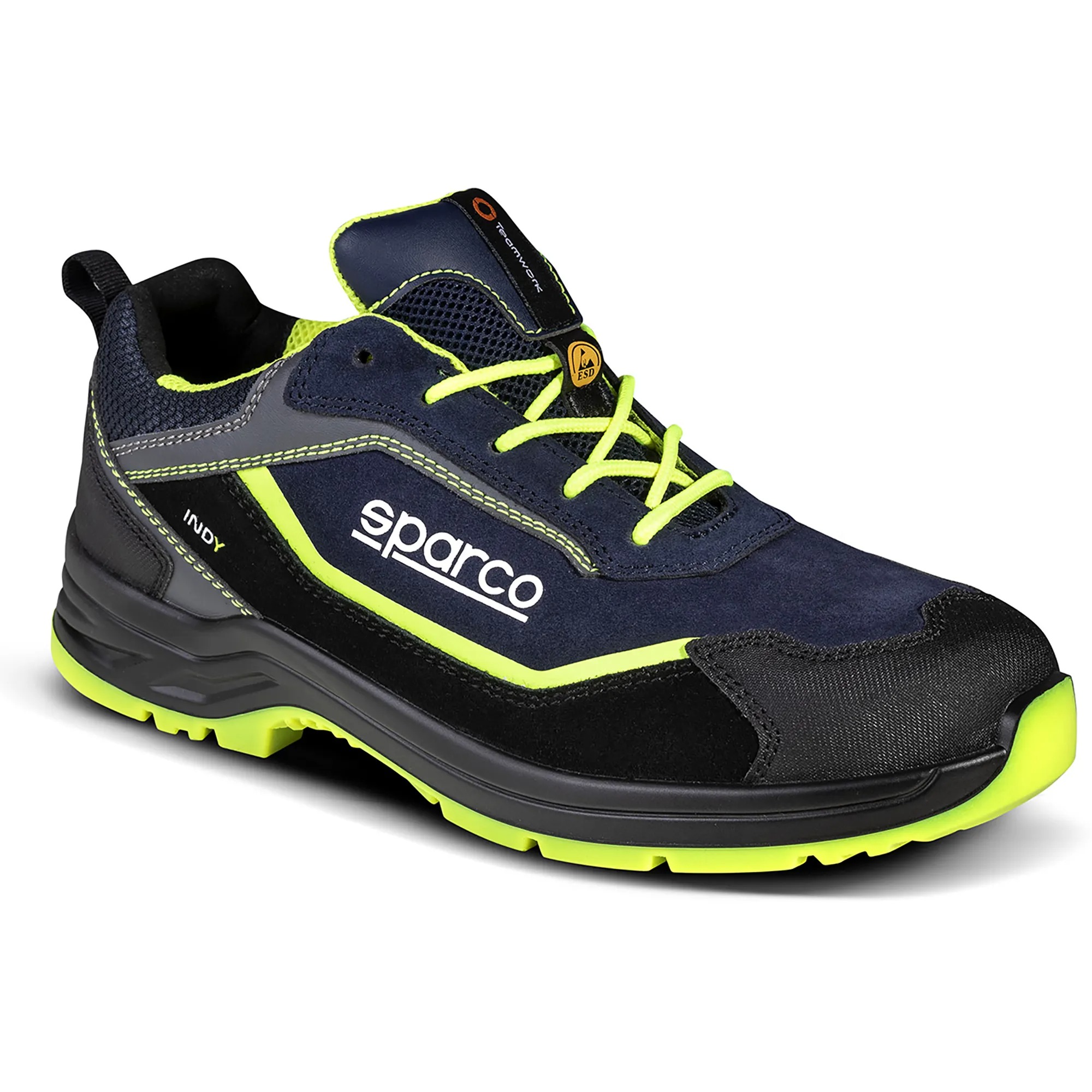 Munkavédelmi cipő SPARCO - Indy Baltimora S3S ESD kék-fluo 35-ös (753735BMGF) - Puma Tools